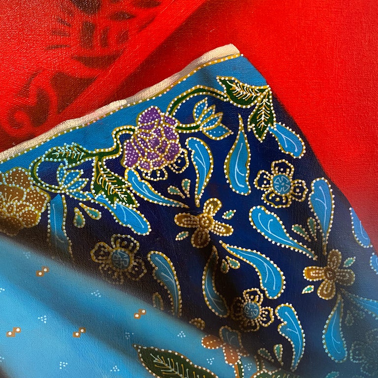 Tony Ng - Red Painting With Peranakan Baba Nyonya Cutlery ＆Elegant ...