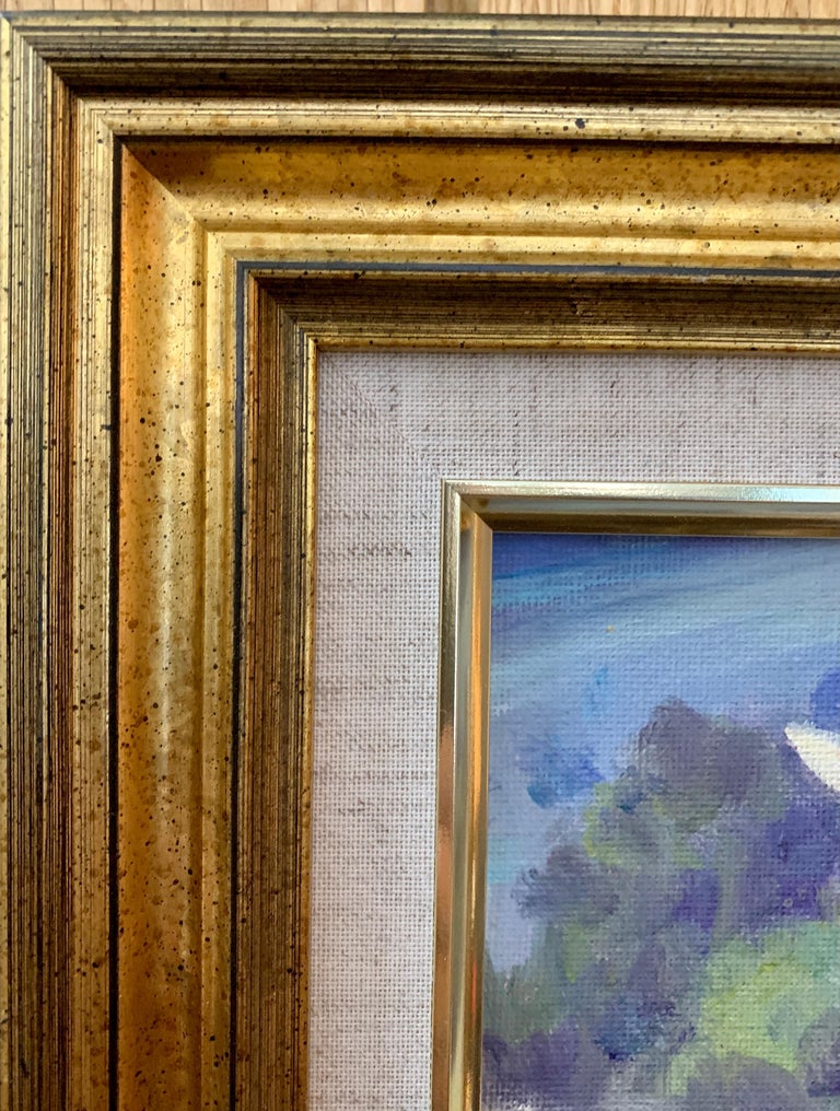 Tony Sheath - Girl with her horse in an Impressionist landscape in an ...