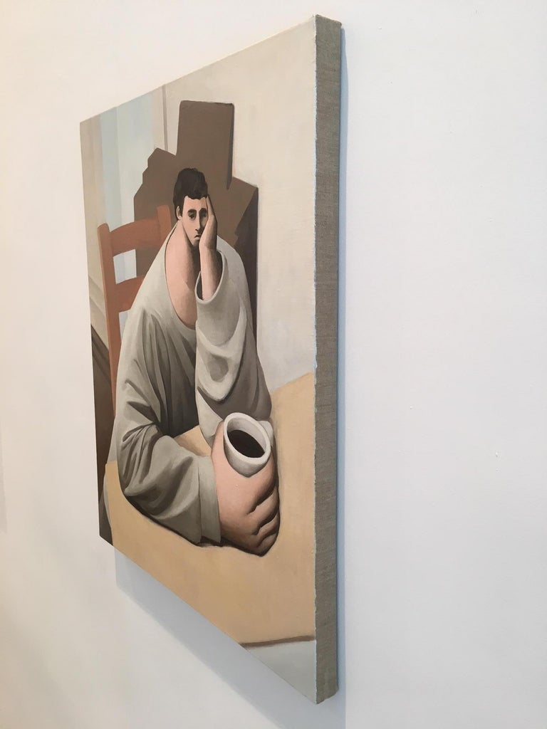 Tony Toscani - Melancholy, unique oil on linen by Tony Toscani at 1stDibs