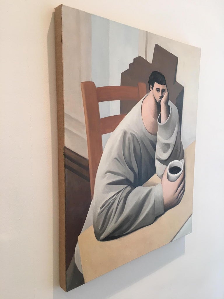 Tony Toscani - Melancholy, unique oil on linen by Tony Toscani at 1stDibs