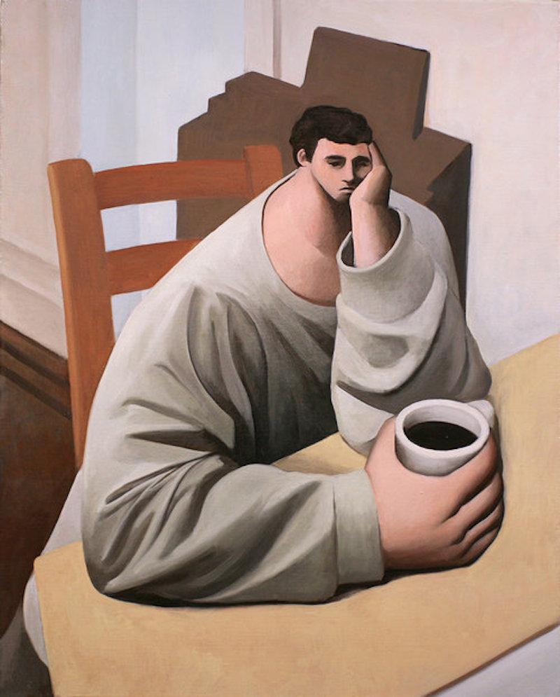 Tony Toscani - Melancholy, unique oil on linen by Tony Toscani at 1stDibs
