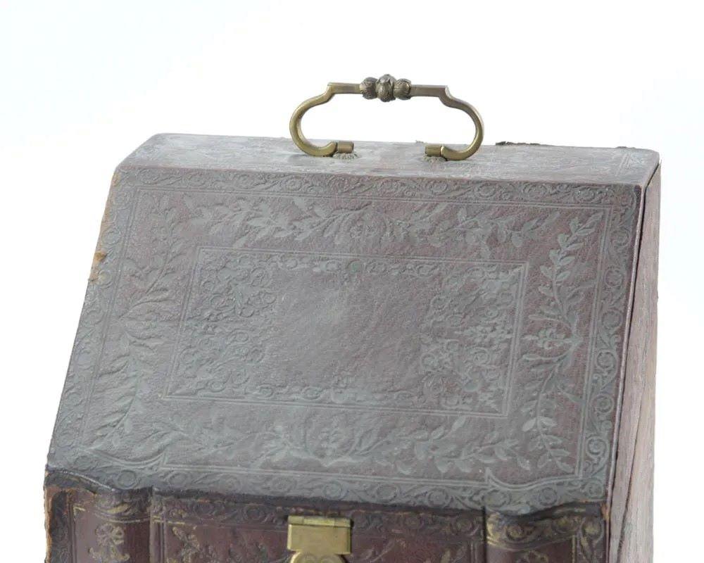 Tooled Leather Letter Box, 18th C. For Sale at 1stDibs