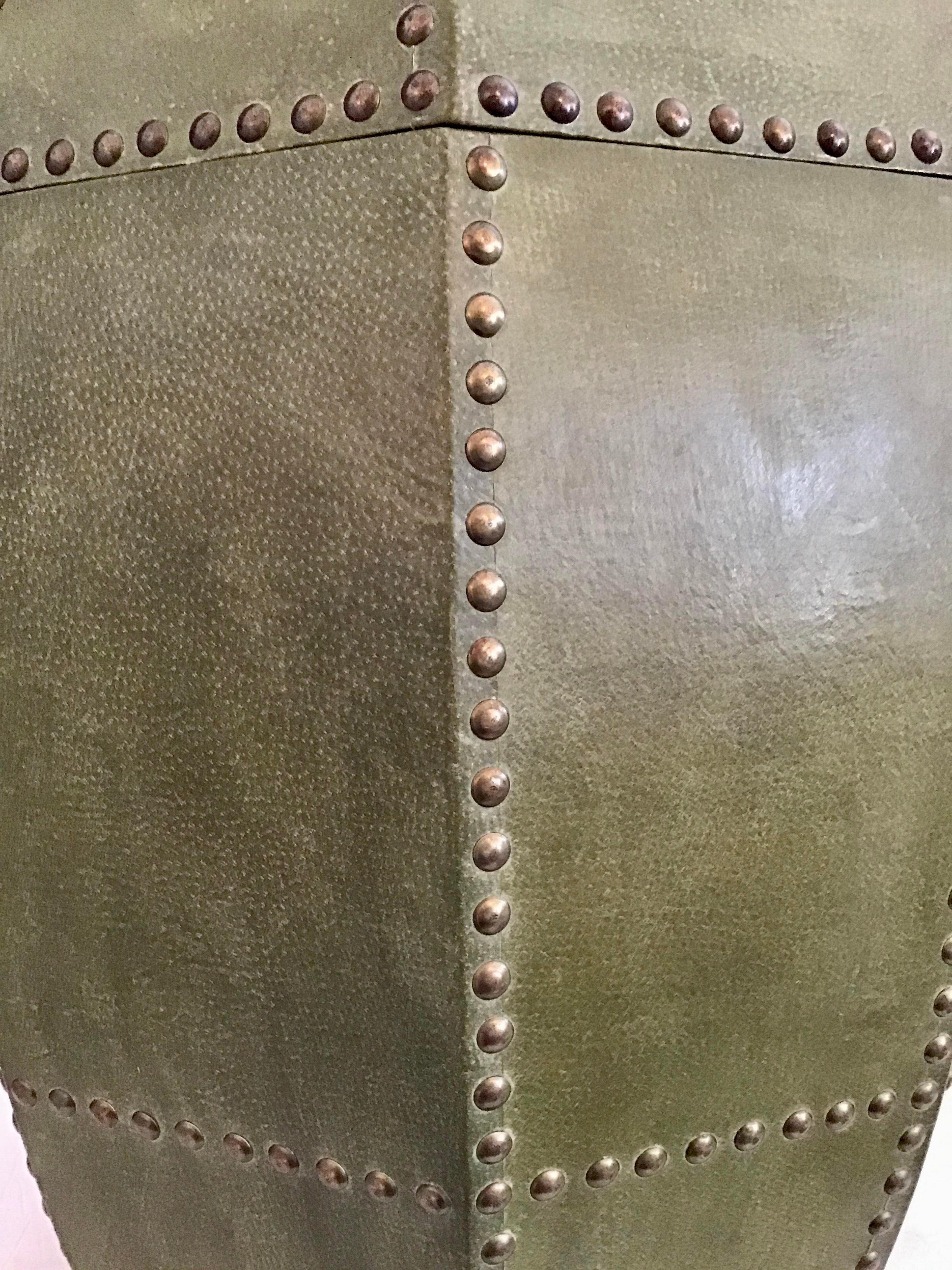 Tooled Leather Stool Seat Style Chest with Storage Space For Sale at ...