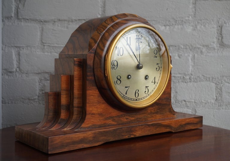 Top Design 1920s Art Deco Mantel Clock Made of Solid Coromandel w ...