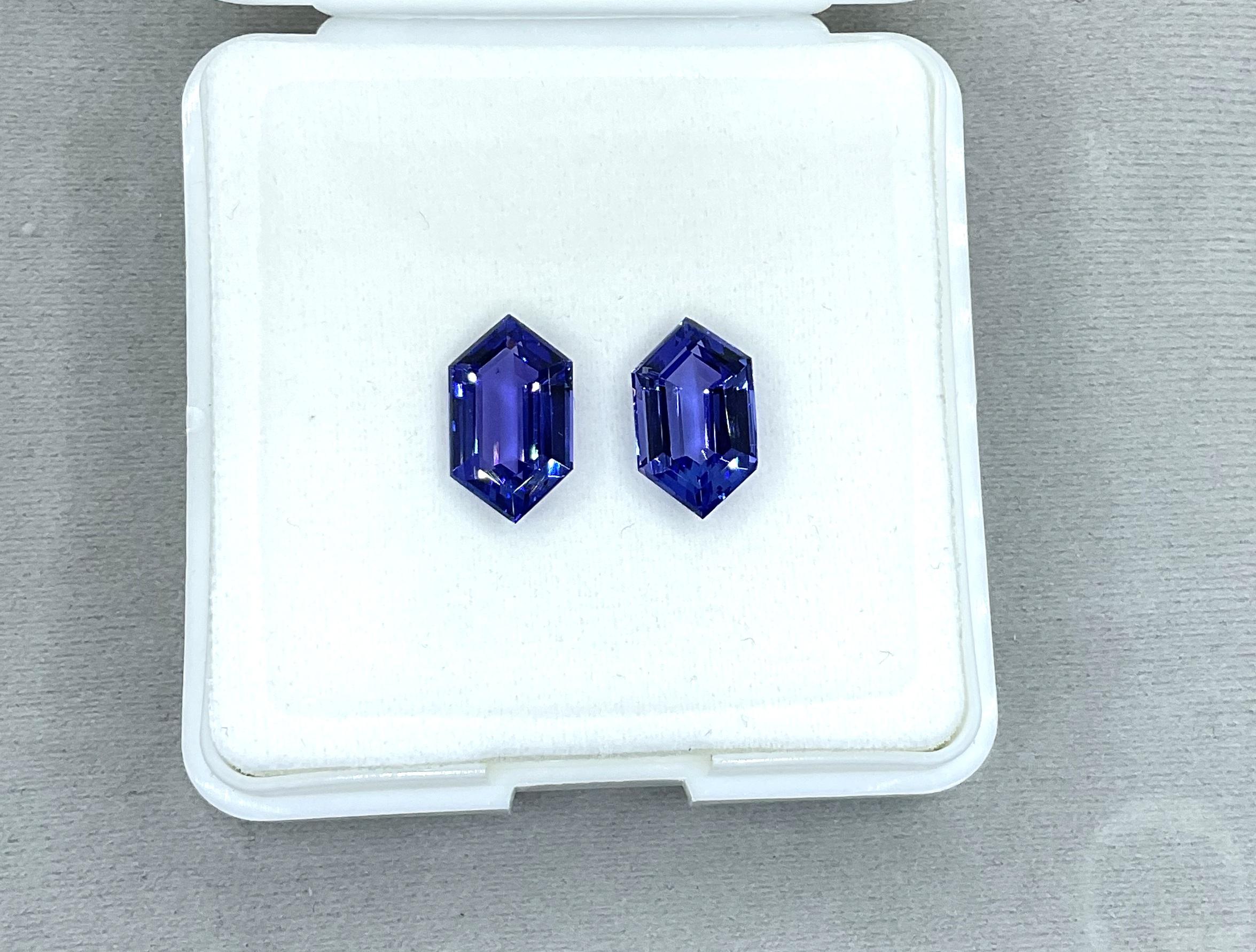 Top Quality 8.89 Carats Tanzanite Hexagon Cut Stone For Fine Jewelry ...