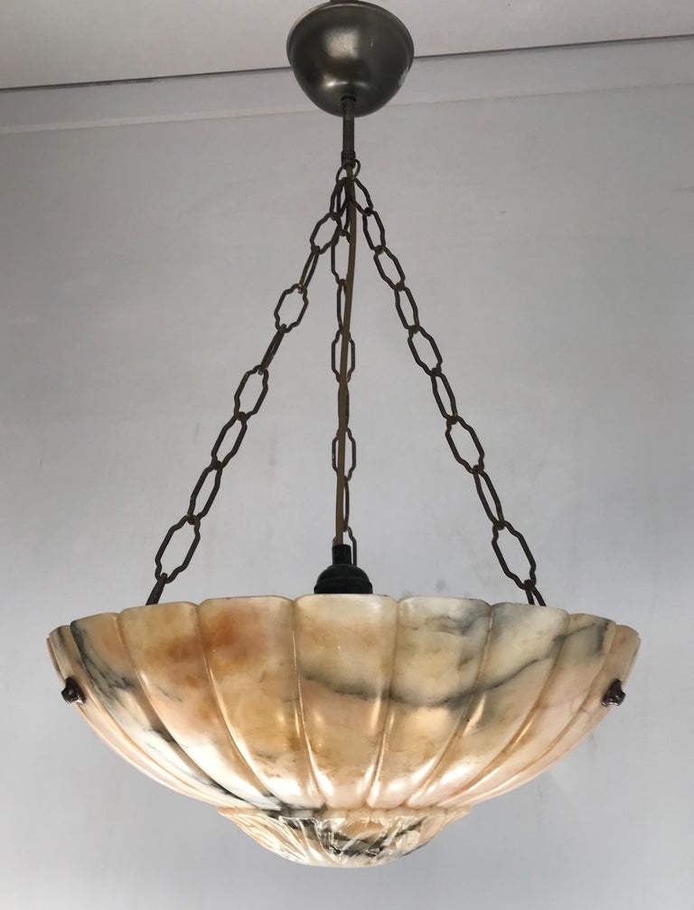 Top Quality Carved and Great Color W. Black Veins Alabaster Arts and ...