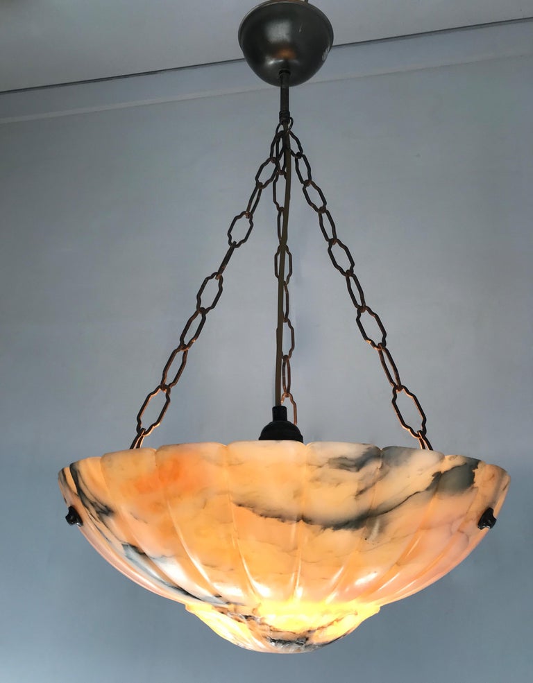 Top Quality Carved and Great Color W. Black Veins Alabaster Arts and ...