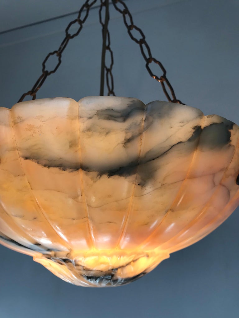 Top Quality Carved and Great Color W. Black Veins Alabaster Arts and ...