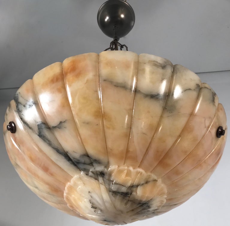 Top Quality Carved and Great Color W. Black Veins Alabaster Arts and ...