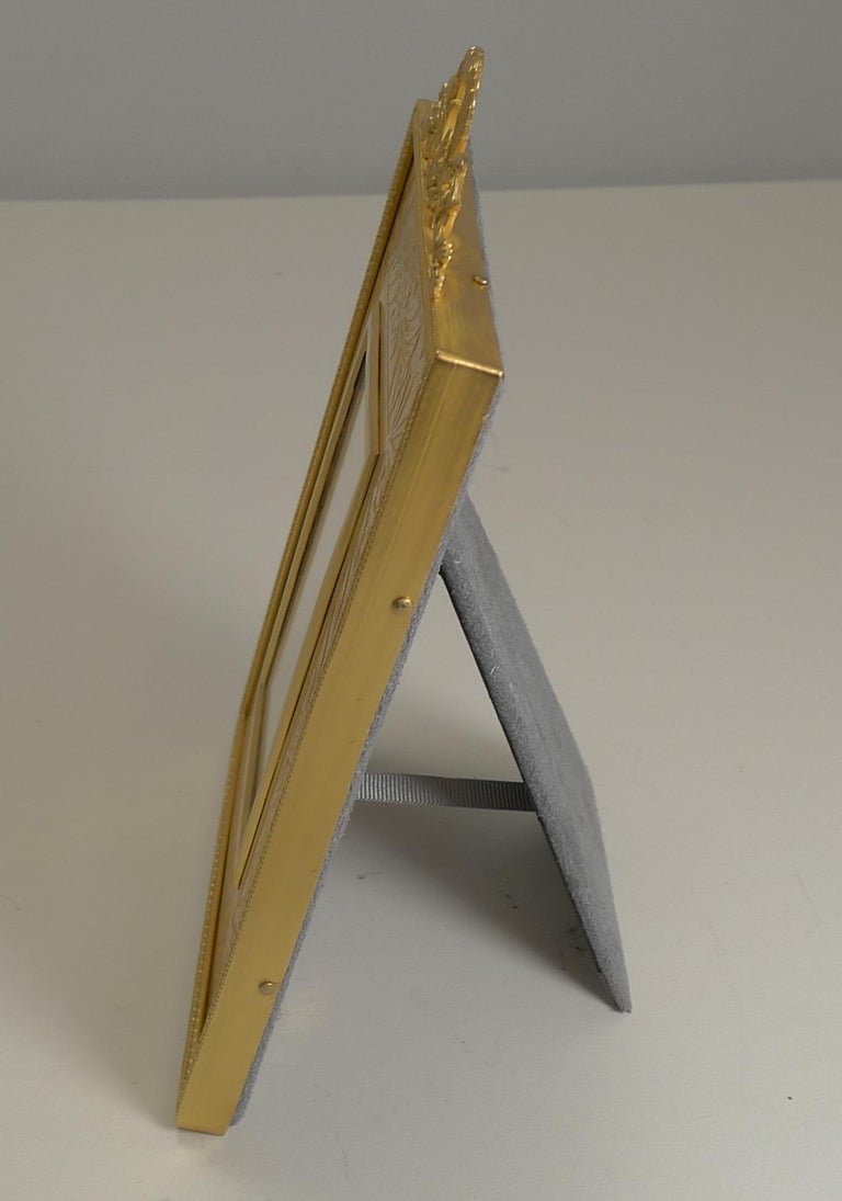 Top Quality French Gilded Bronze Photograph Frame, Engraved Slip, circa ...
