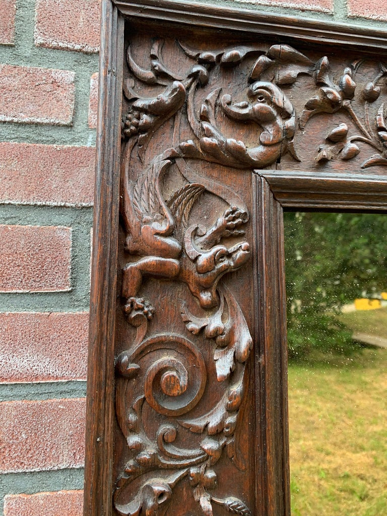 Top Quality Early Antique Renaissance Revival Wall Mirror Sculptured ...