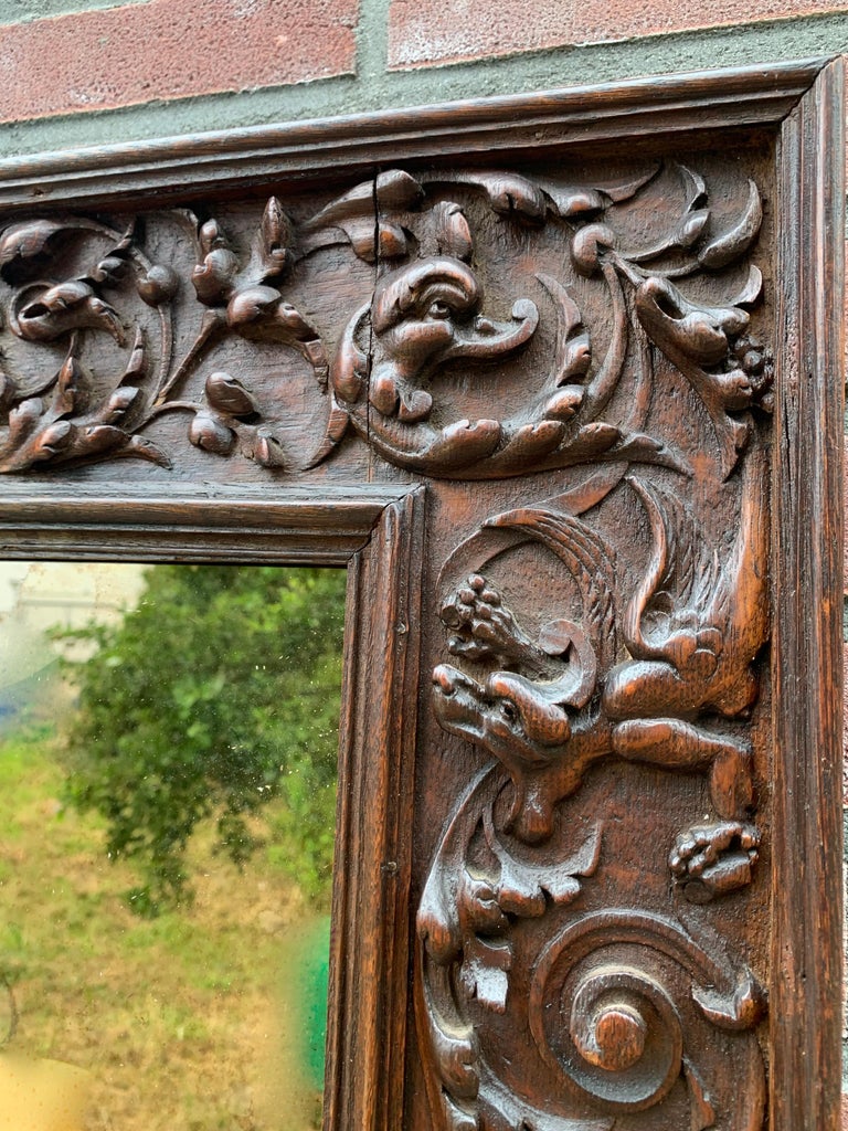 Top Quality Early Antique Renaissance Revival Wall Mirror Sculptured ...