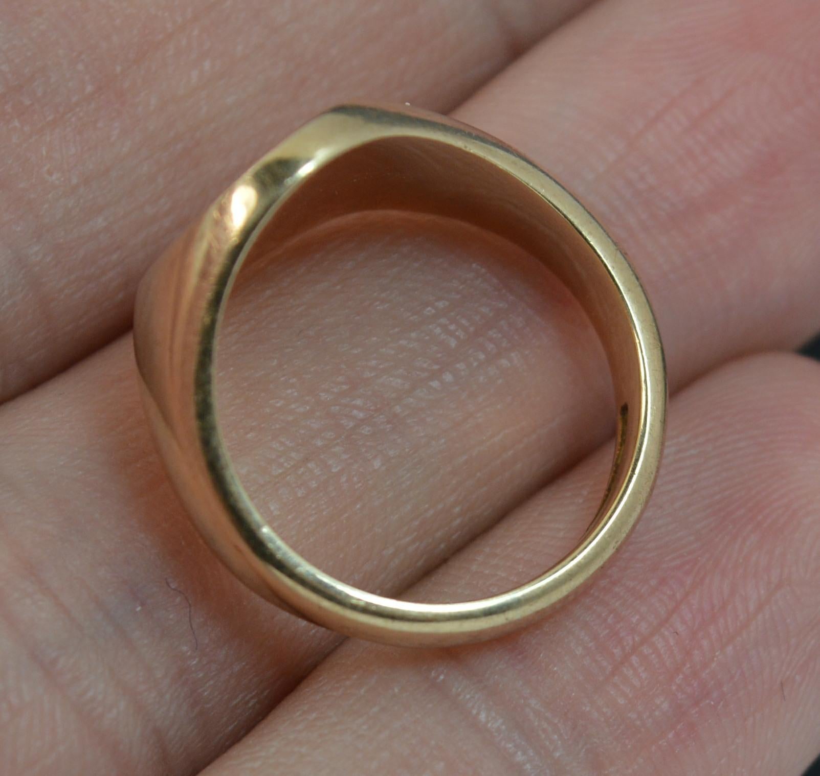 Top Quality Rise like a Phoenix on Crown 9Ct Gold Intaglio Seal Signet ...