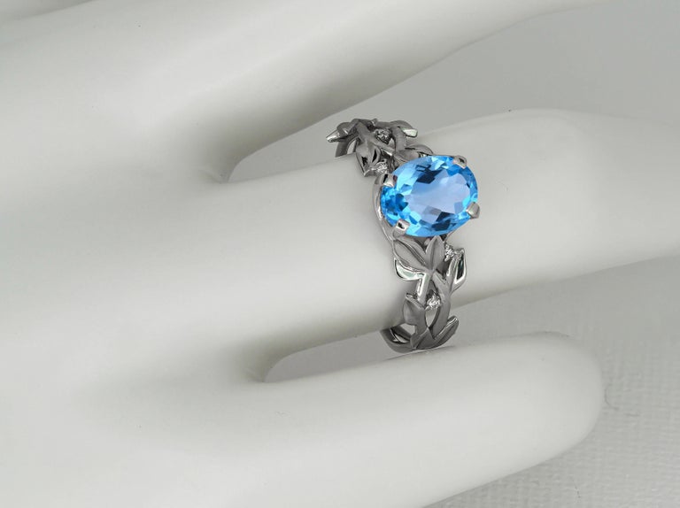 Customizable Topaz Cocktail 14k Gold Ring For Sale at 1stDibs
