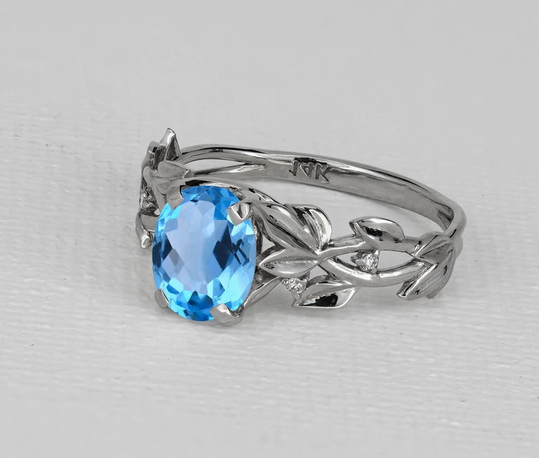 Customizable Topaz Cocktail 14k Gold Ring For Sale at 1stDibs