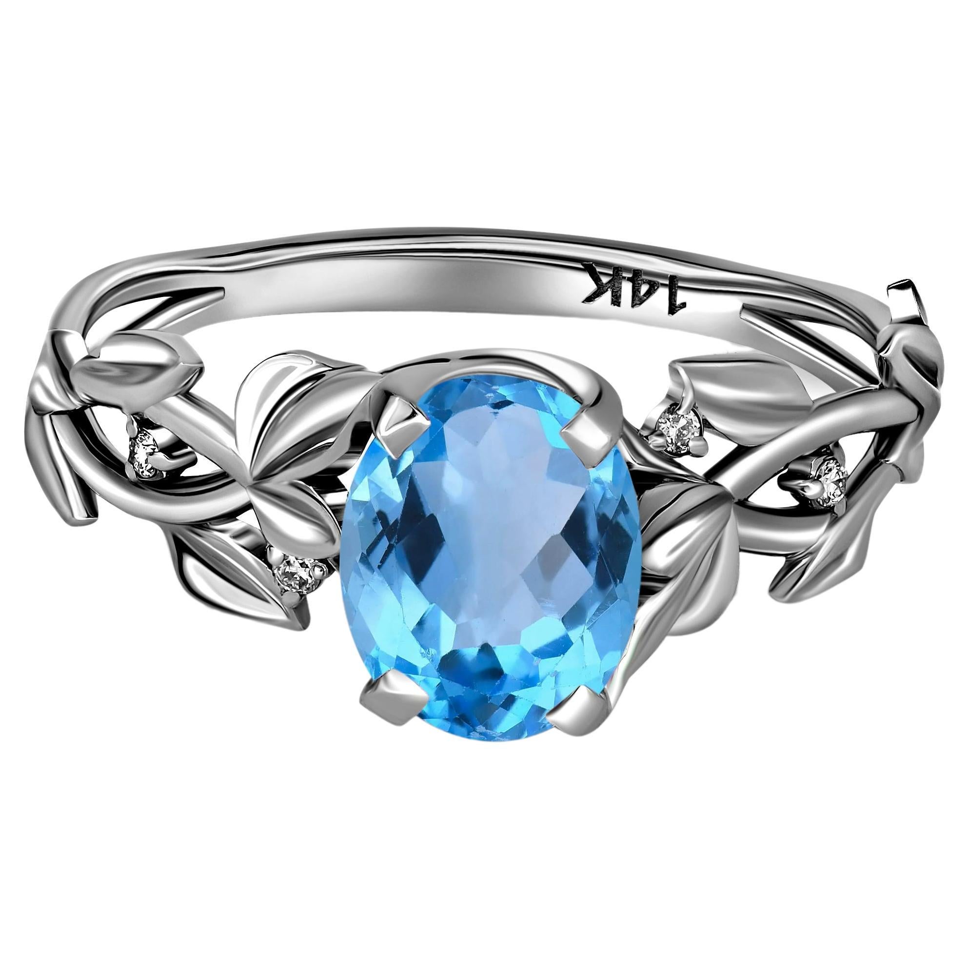 Customizable Topaz Cocktail 14k Gold Ring For Sale at 1stDibs
