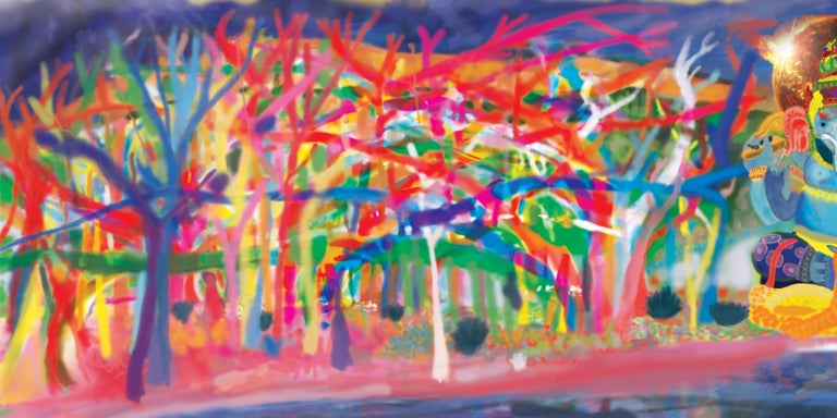 Topher Straus - Ganesha, Original Modern Impressionist Figurative ...