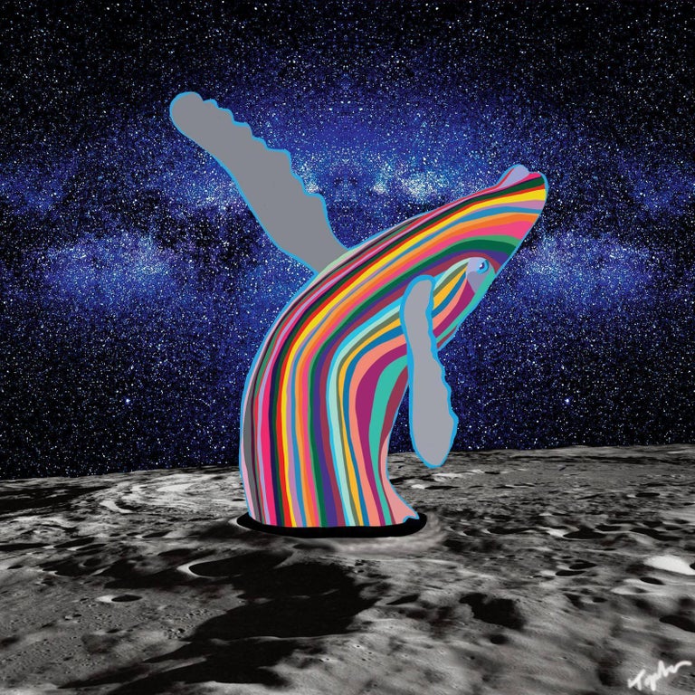 Topher Straus - Space Whale, Abstract Figurative Expressionist ...