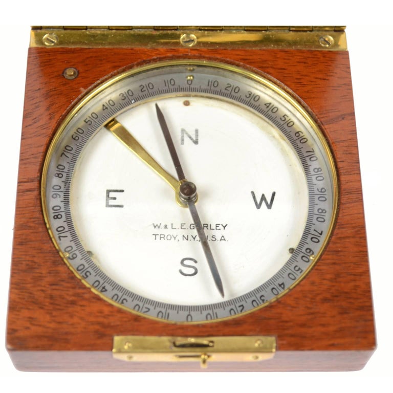 Topographic Compass, Wooden and Brass, of the Late 19th Century at 1stDibs