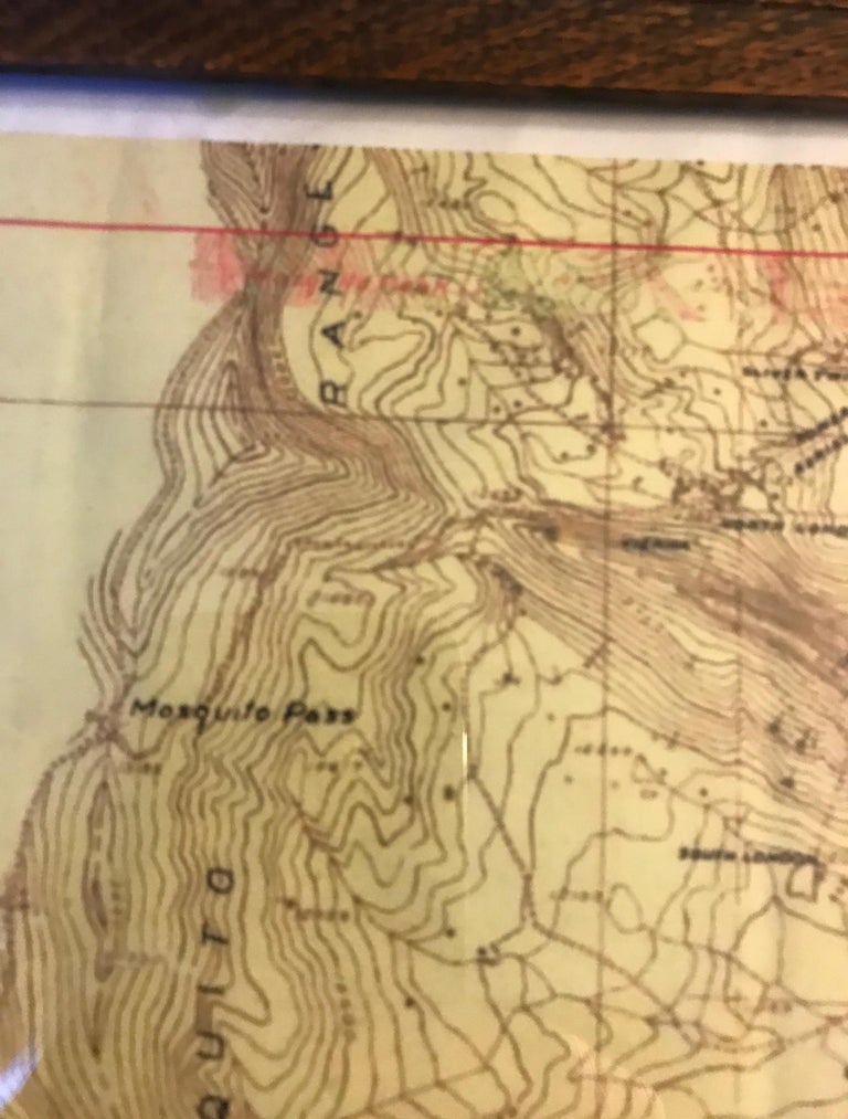 Topographical Map of the Pennsylvania Mountains in a Quarter Sawn Oak ...