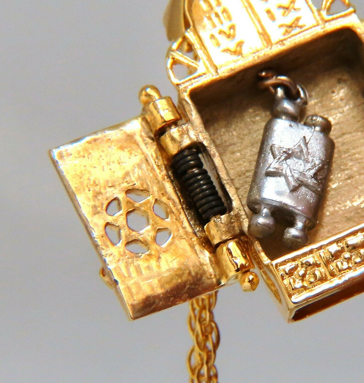 Torah Functional Necklace 14 Karat and Chain For Sale at 1stDibs ...