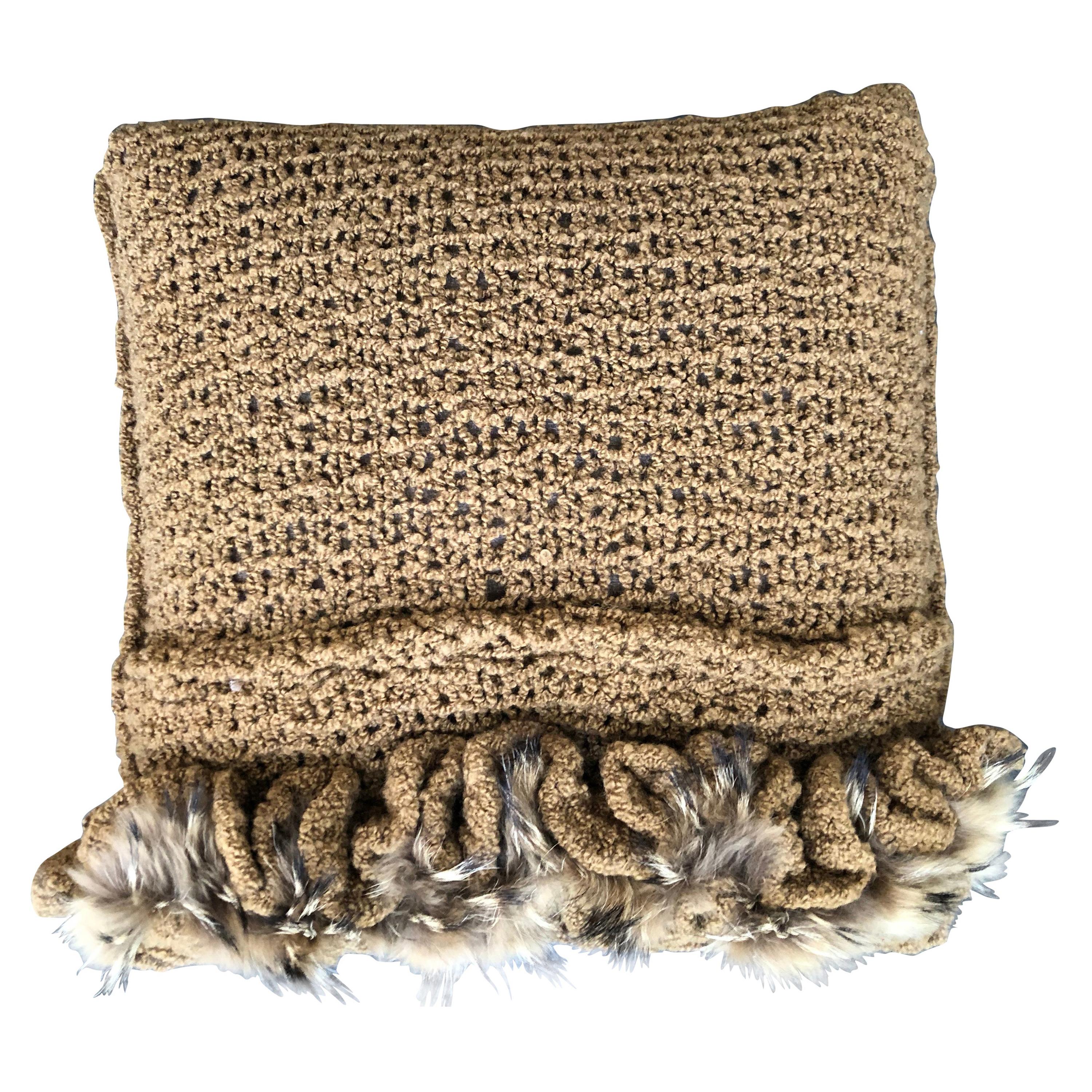 "Asti" Handwoven Merino Wool Pillow by Le Lampade For Sale at 1stDibs