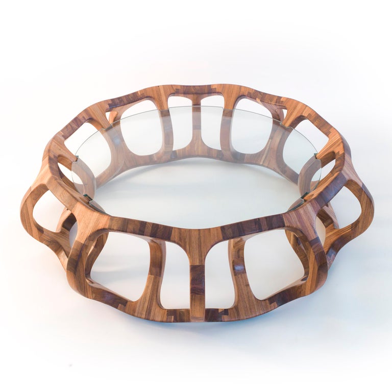 Toro G10, Geometric Sculptural Center Table Made of Solid Wood by Pedro ...