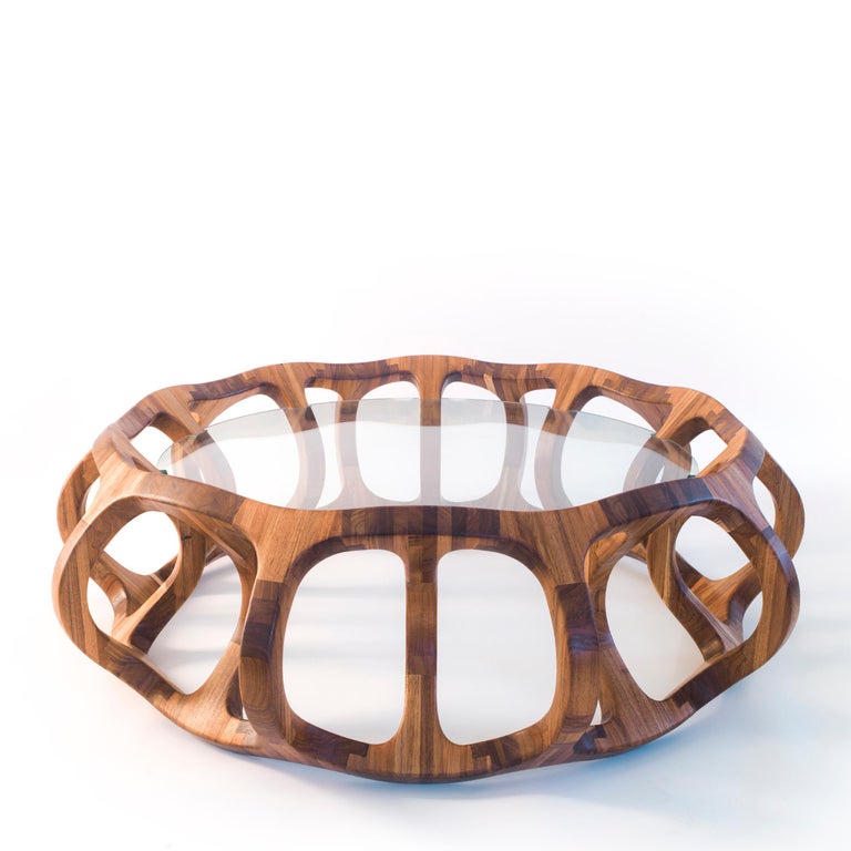 Toro G10, Geometric Sculptural Center Table Made of Solid Wood by Pedro ...