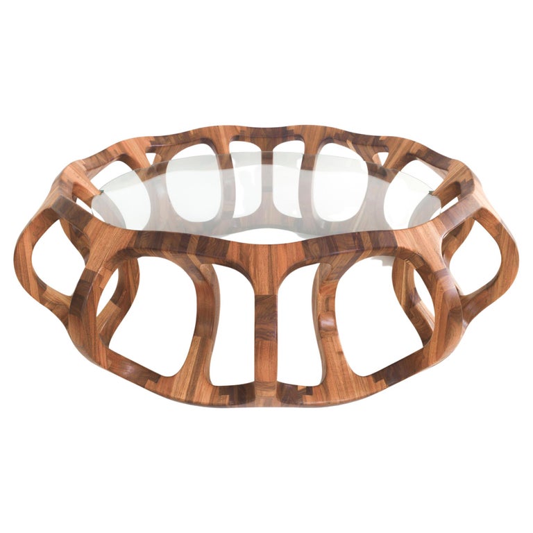 Toro G10, Geometric Sculptural Center Table Made of Solid Wood by Pedro ...