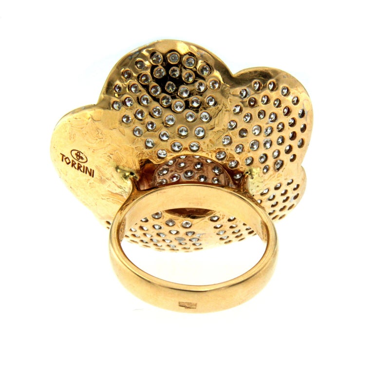 Torrini Italian Diamonds Flower Ring at 1stDibs