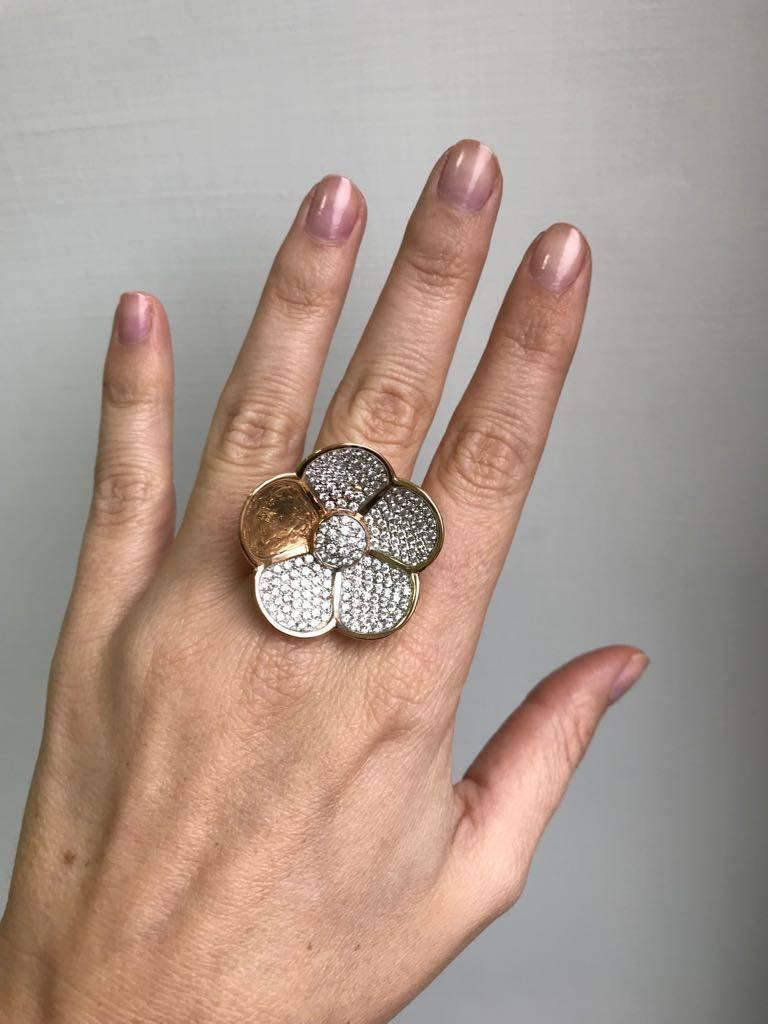 Torrini Italian Diamonds Flower Ring at 1stDibs