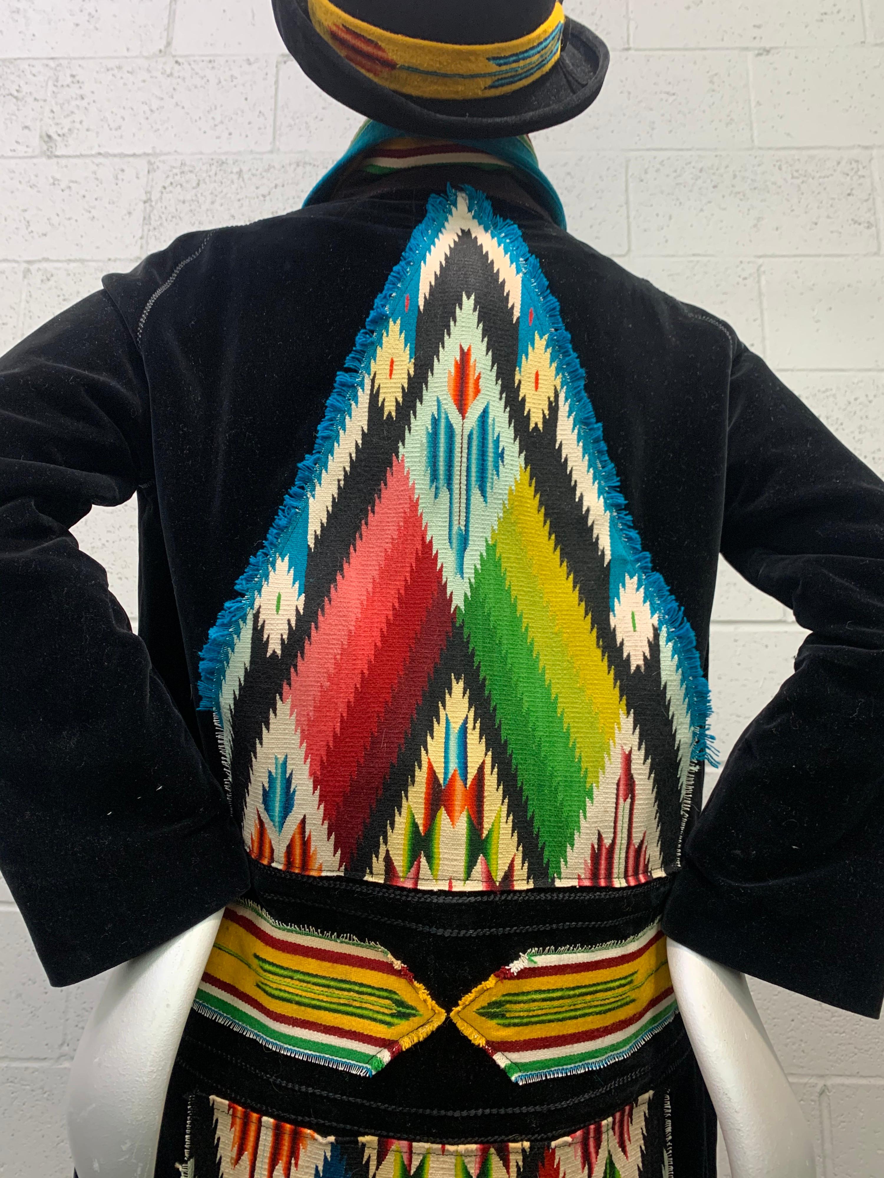 Torso Creations Deco Chimayo Applique Car Coat and Matching Black ...