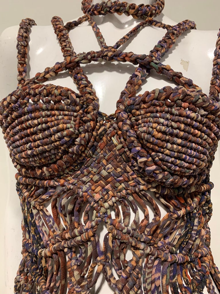 Torso Creations “Ibiza” Macrame Gown W/ Sculpted Bodice and Fringe For ...