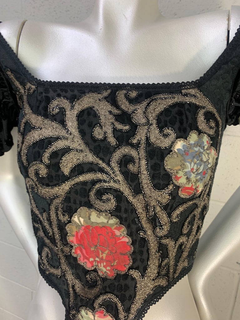 Torso Creations "Juliette" Style Corset Bodice w Metallic Applique and ...