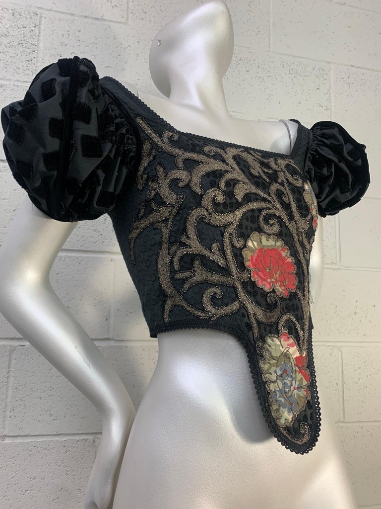 Torso Creations "Juliette" Style Corset Bodice w Metallic Applique and ...