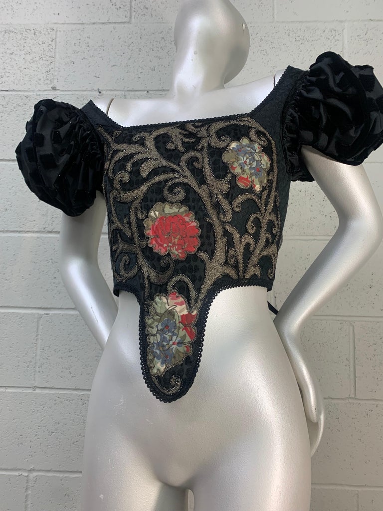 Torso Creations "Juliette" Style Corset Bodice w Metallic Applique and ...
