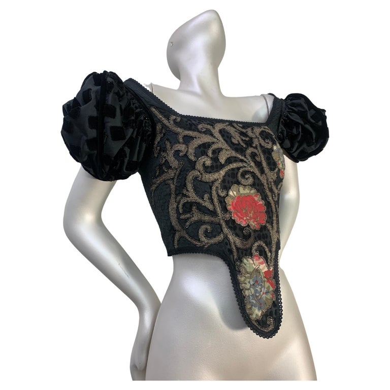 Torso Creations "Juliette" Style Corset Bodice w Metallic Applique and ...