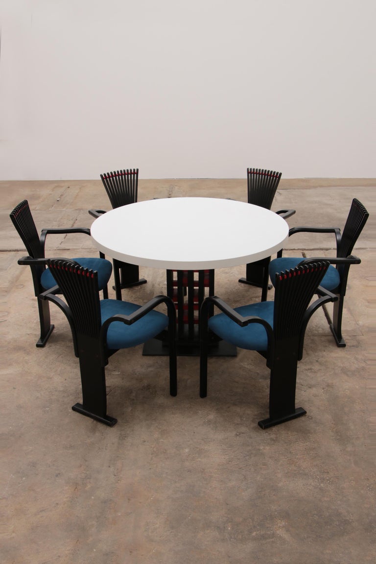 Torstein Nilsen for Westnofa 'Totem' Dining room set with table 1980 ...