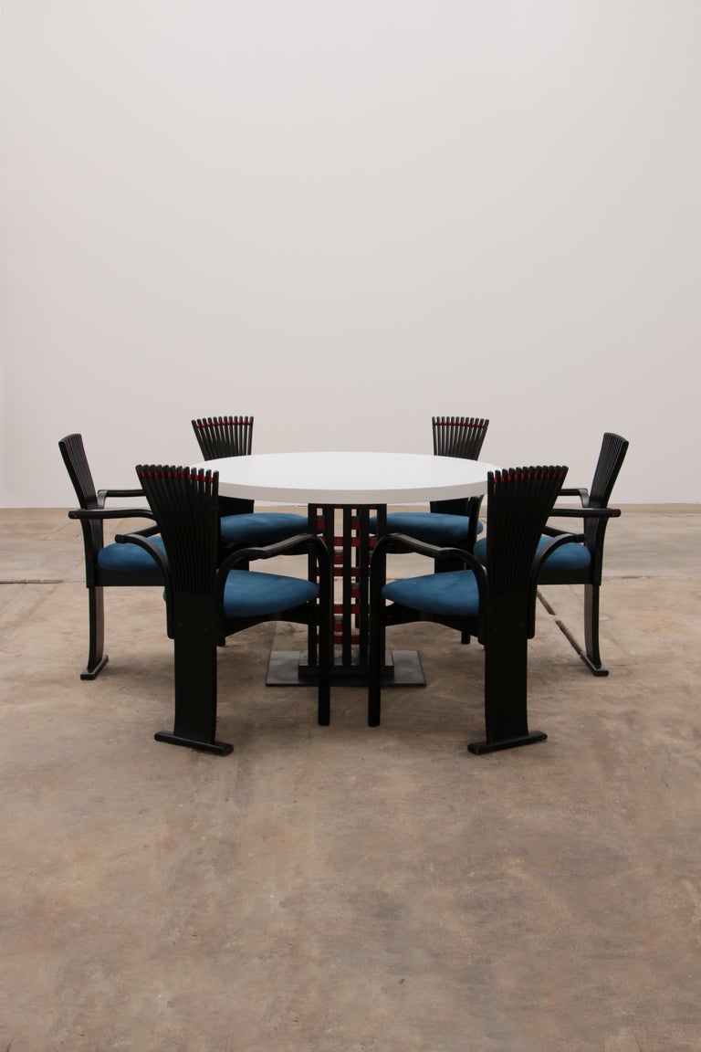 Torstein Nilsen for Westnofa 'Totem' Dining room set with table 1980 ...