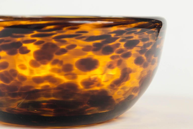 Tortoise Shell Art Glass Bowl, circa 1900, England at 1stDibs