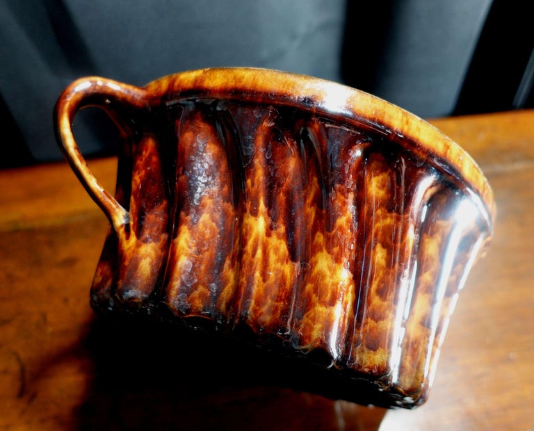 Tortoise Shell Art Glass Bowl, Hand Made, 1900s For Sale at 1stDibs