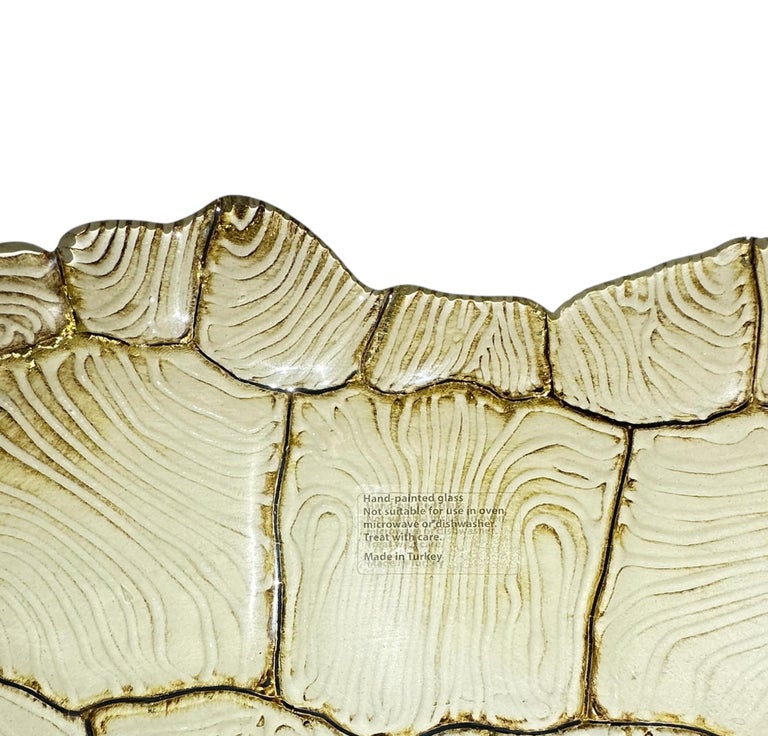 Tortoise Shell Metallic Decorative Bowl from Turkey For Sale at 1stDibs