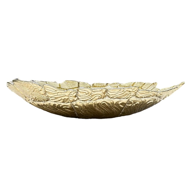 Tortoise Shell Metallic Decorative Bowl from Turkey For Sale at 1stDibs
