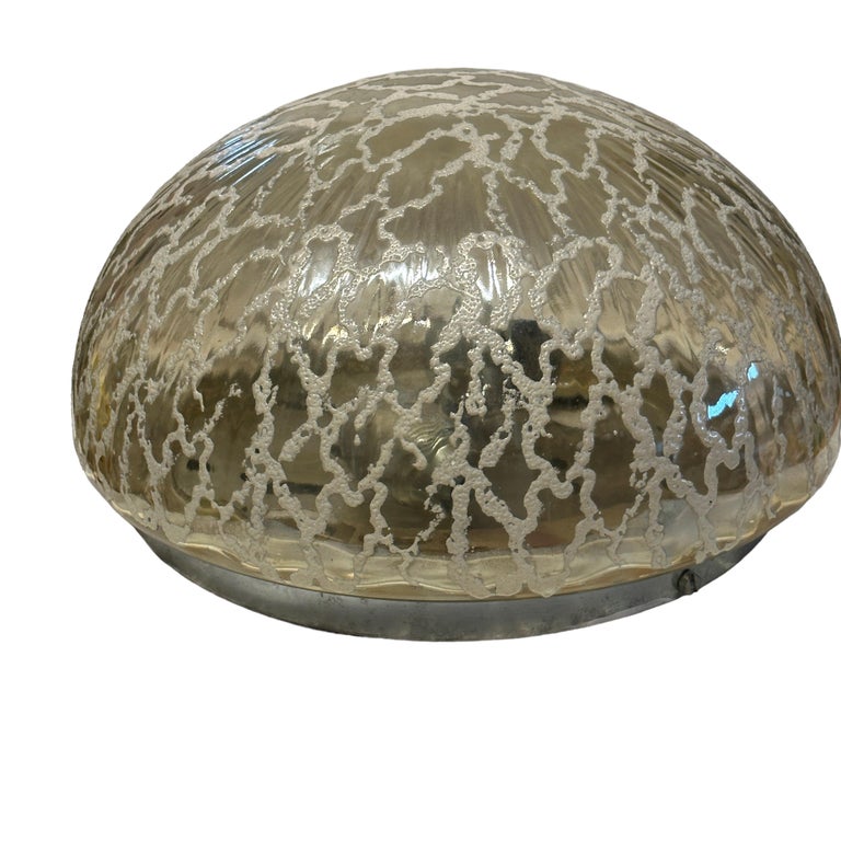 Tortoise Shell Pattern Amber Glass Flush Mount Vintage Austria, 1960s ...