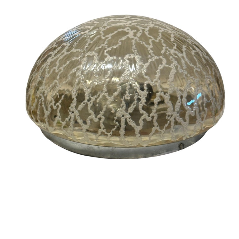 Tortoise Shell Pattern Amber Glass Flush Mount Vintage Austria, 1960s ...