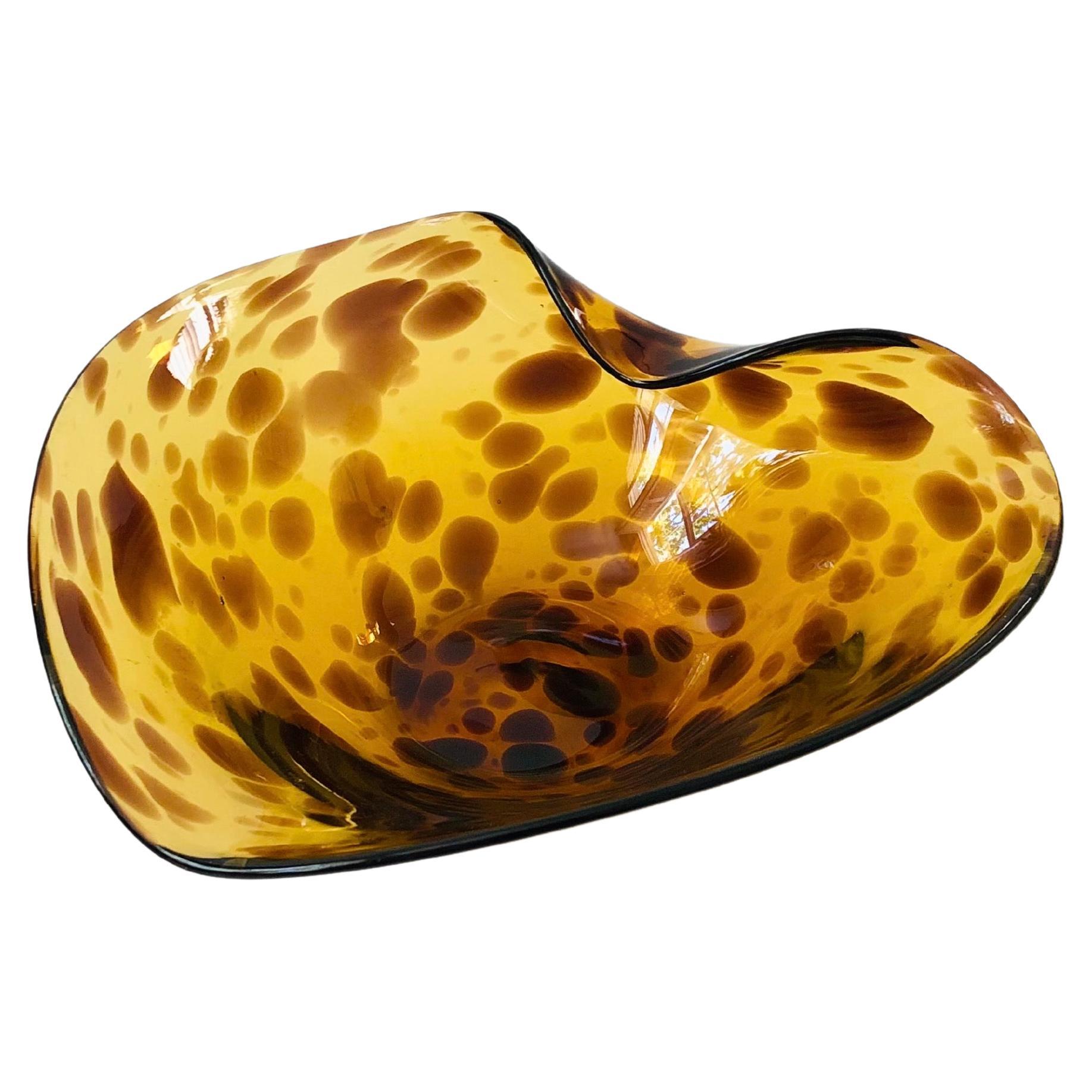 Tortoiseshell Art Glass Bowl For Sale at 1stDibs