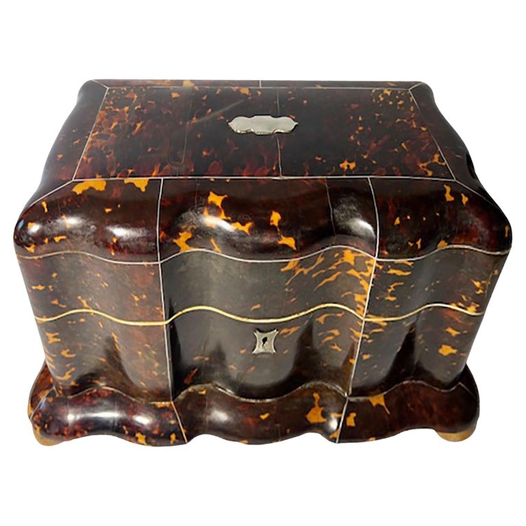 Tortoiseshell Tea Caddy For Sale at 1stDibs