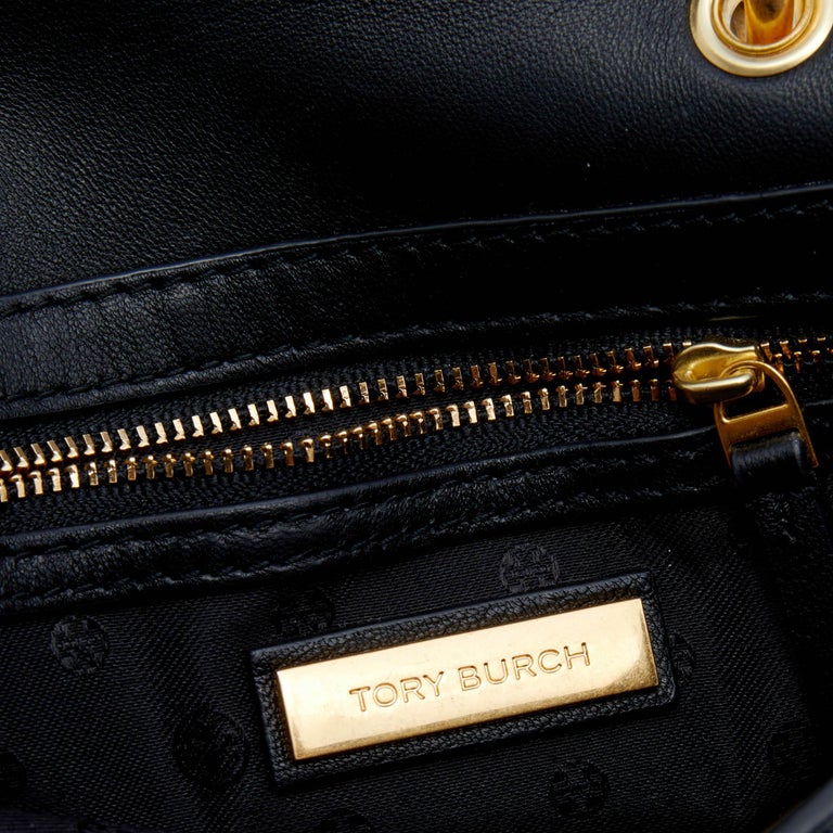 Tory Burch Black Leather Alexa Shoulder Bag at 1stDibs