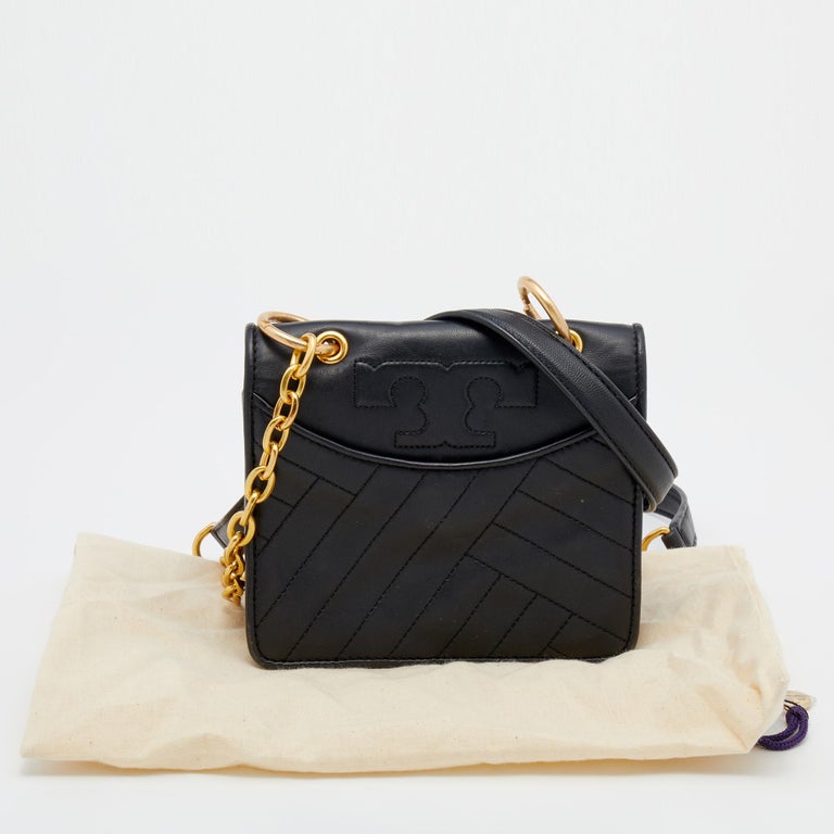 Tory Burch Black Leather Alexa Shoulder Bag at 1stDibs