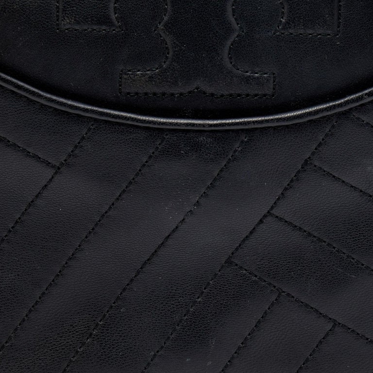 Tory Burch Black Leather Alexa Shoulder Bag at 1stDibs